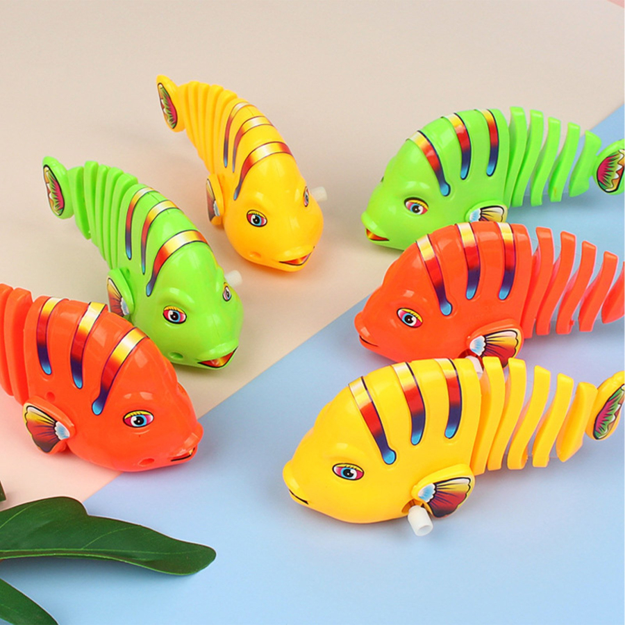Niche Scraper - Wind-up Wiggle Fish Toys-4pcs
