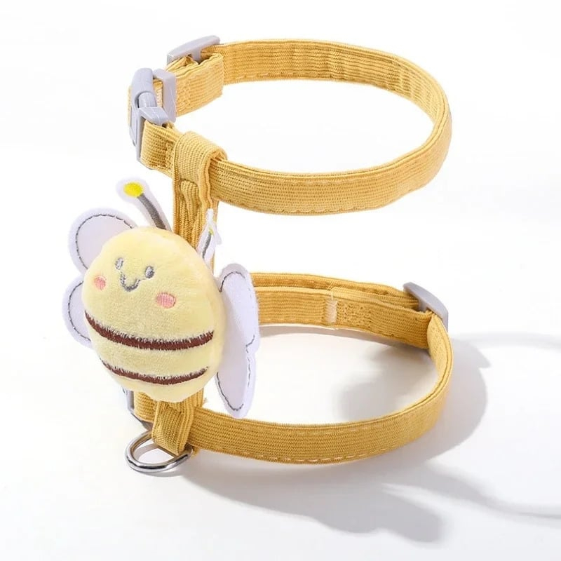 Niche Scraper - Cartoon Bee Pet Harness Leash & Collar Set