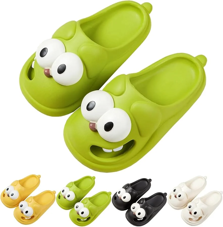 Niche Scraper - Funny Big Eyes Tongue Kiss Slippers