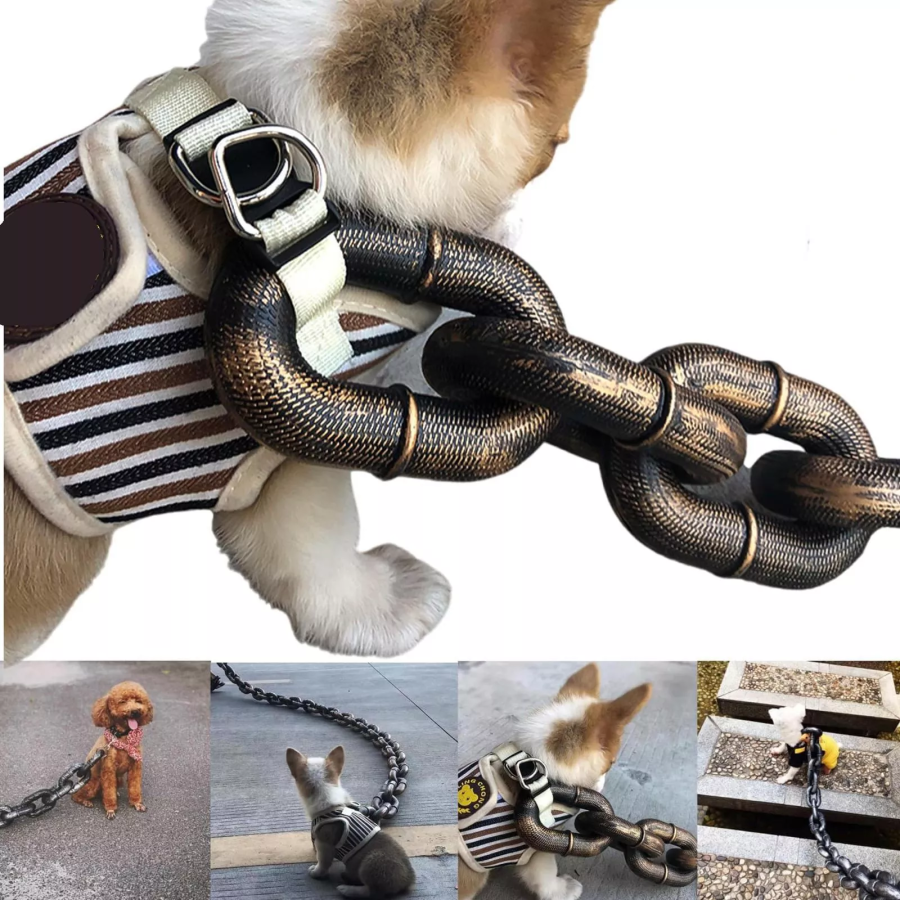 Niche Scraper - Oversized Fake Traction Chain Dog Leash