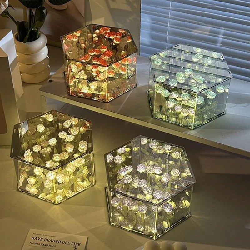 Niche Scraper - DIY Flowers Mirror Cube Lamp